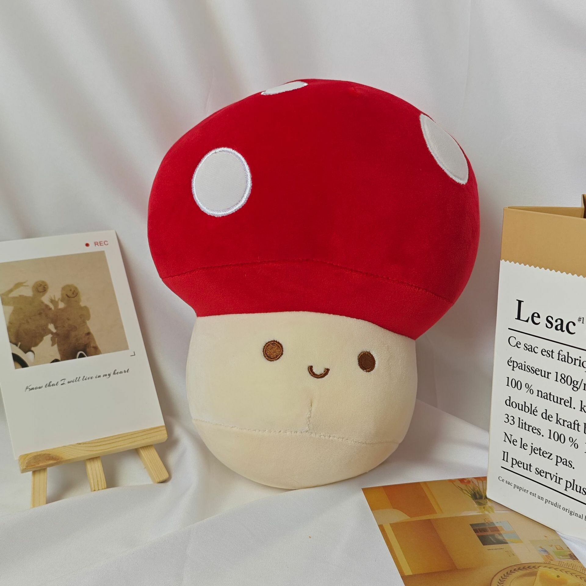 Новая милая плюшевая игрушка в виде мультяшного гриба, кукла для машины с когтями, брелок для ключей, подвеска, маленький подарок