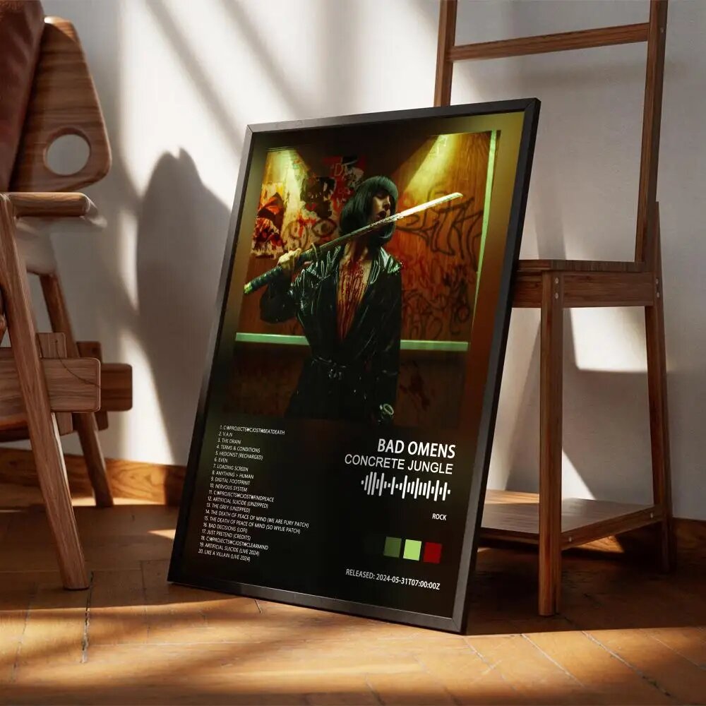 Плакат самоклеящаяся художественная водостойкая бумажная наклейка кофейня бар комната плохой O-Omens