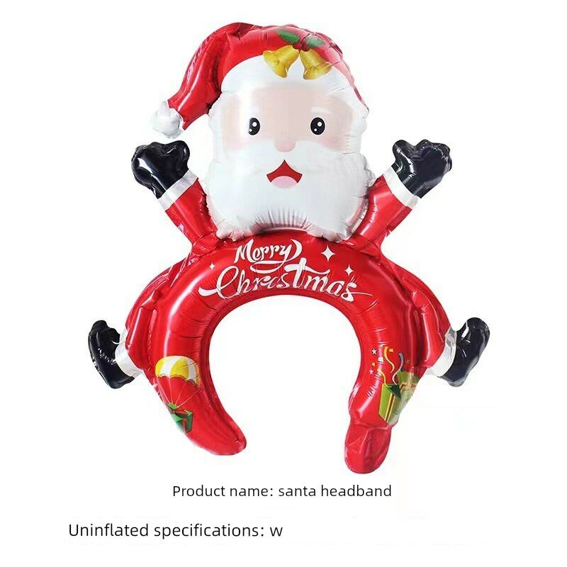 Рождественский воздушный шар из фольги на палочке: Дед Мороз, Снеговик, мультяшный персонаж, украшение для