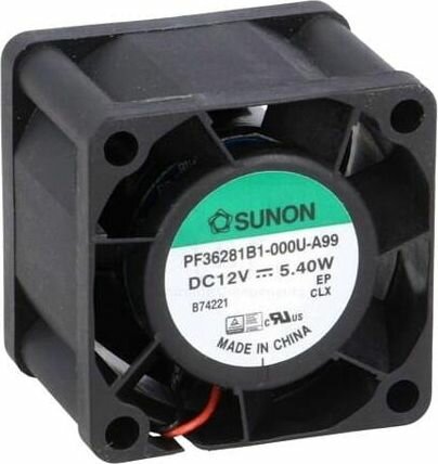 Вентилятор SUNON PF36281B1-000U-A99 Вентилятор осевой 12В DC 36x36x28мм подшипник качения 30,75куб. м/ч 55,7дБА 1шт