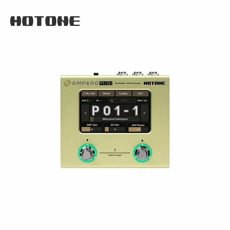 Hotone Ampero Mini Light yellow Электрогитара Бас-усилитель Моделирование ИК-кабинетов Стерео