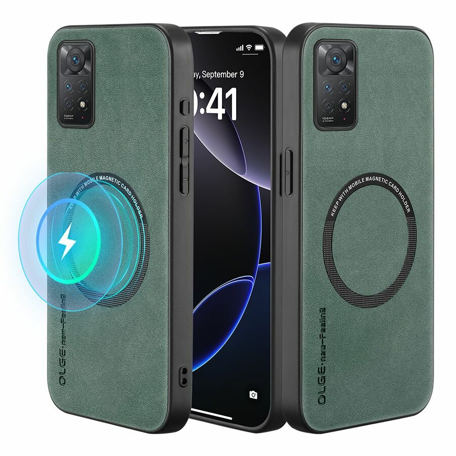 Чехол-Case MagSafe чехол для Redmi Note 11 4G/Note11S 4G (Редми Нот 11 4G/ Нот 11S 4G) Нескользящий и удобный