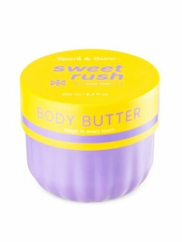Spark&Glow Баттер для тела с ароматом соленой карамели - Body butter purple toffee scent, 250мл