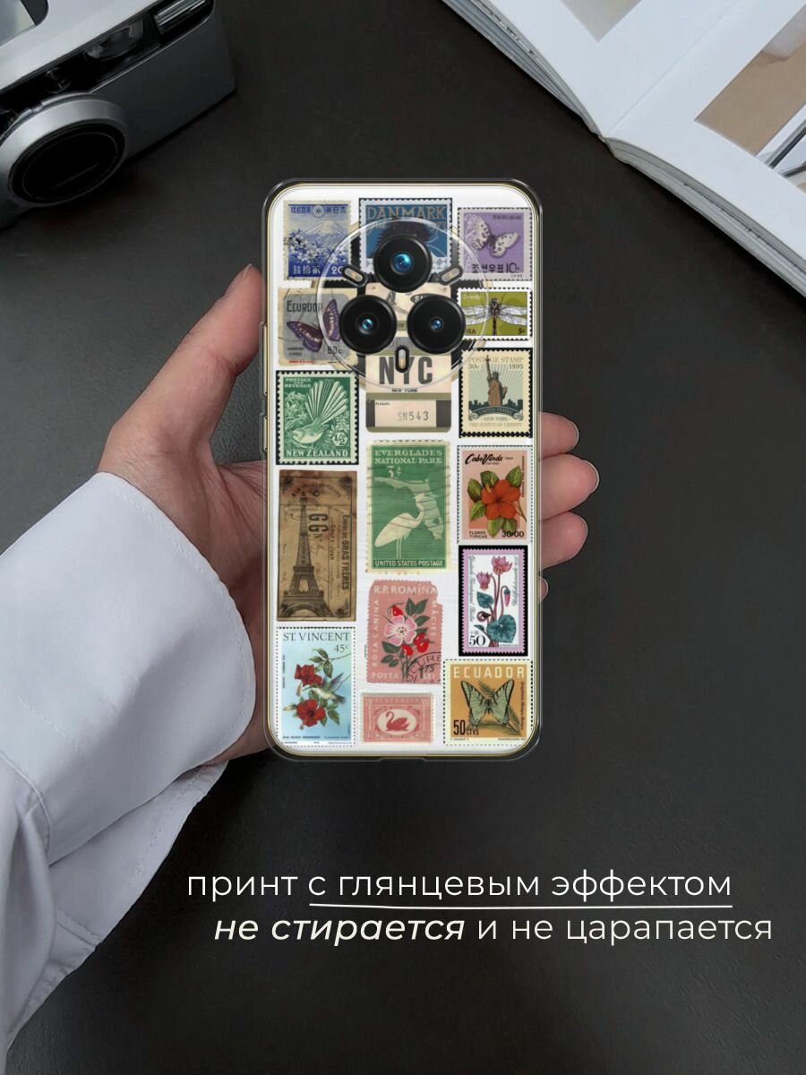 Силиконовый чехол на Realme 14 Pro+ / Реалми 14 Про+ с принтом Марки — фото 1