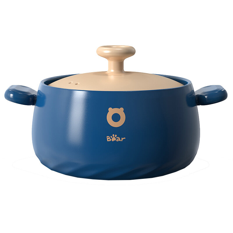 Кастрюля Bear с крышкой, цвет: apricot, 3.5l, высокая прочность, легкость в использовании
