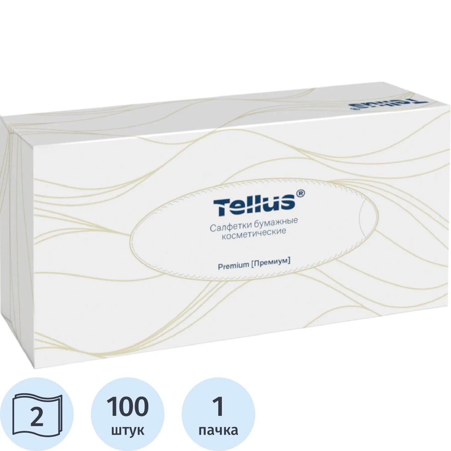 Салфетки косметические Tork F1 д/лица 2сл. 100шт/уп 120380