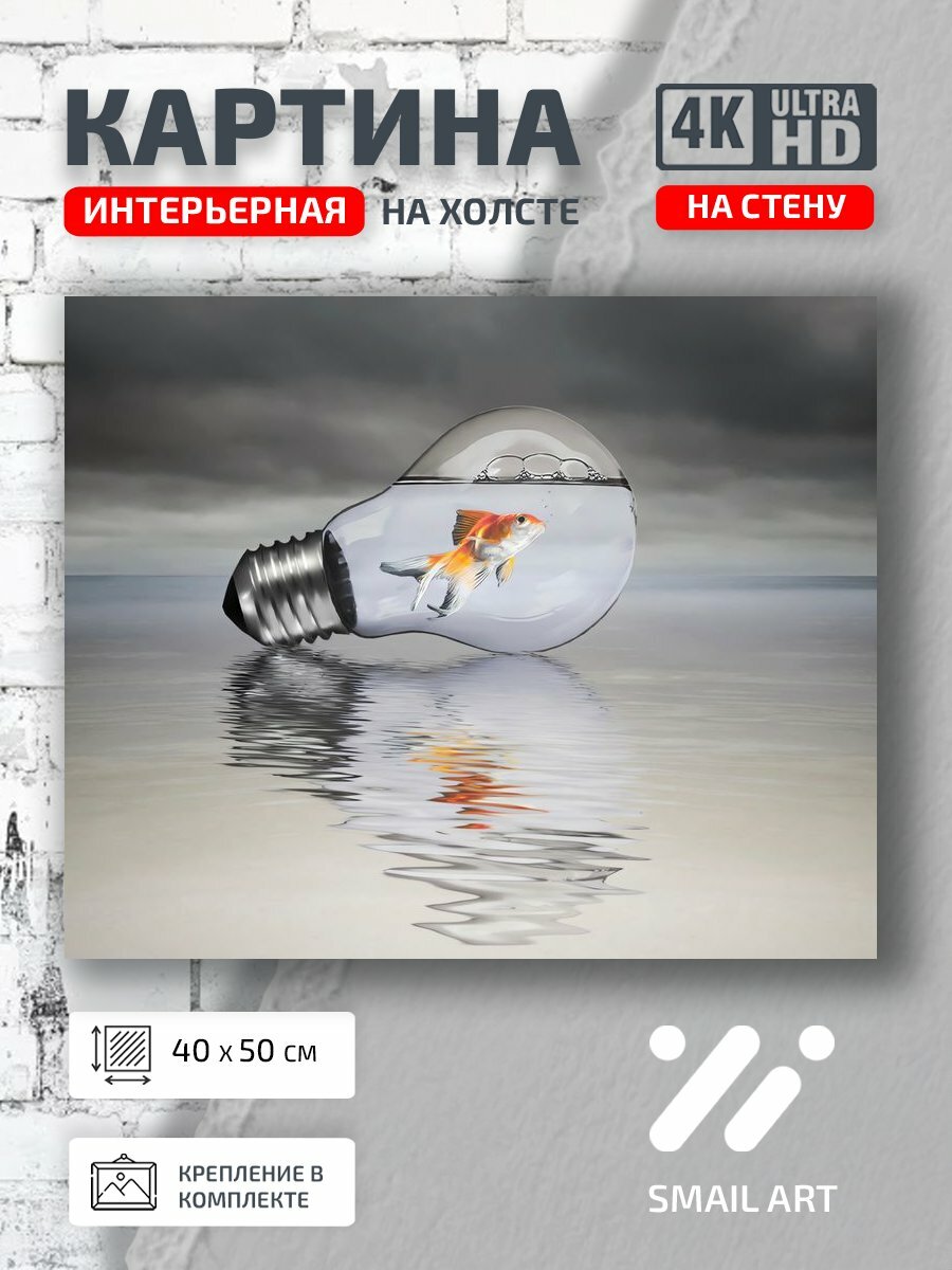 Картина на холсте интерьерная 40 на 50 на стену Вода Mood для офиса атмосфера интерьер