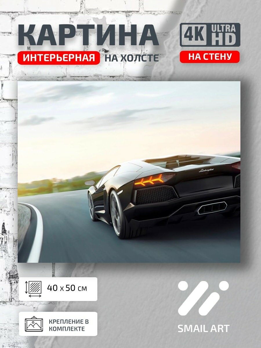 Картина на холсте интерьерная 40 на 50 на стену Aventador Art для офиса атмосфера