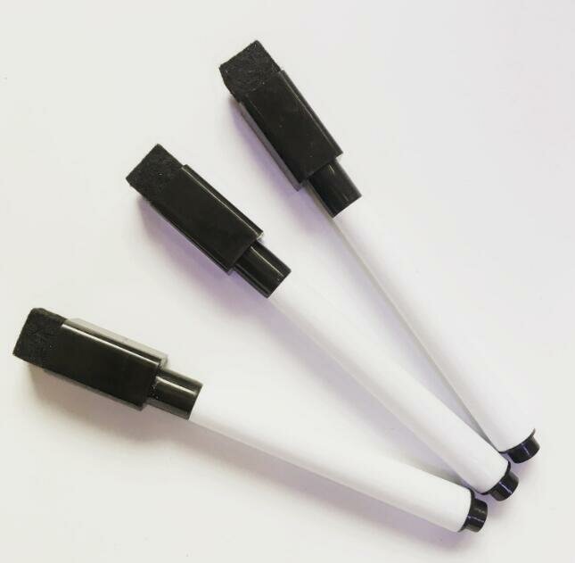 Набор маркеров 4 шт. на водной основе со стиралкой и магнитом, цвет чёрный