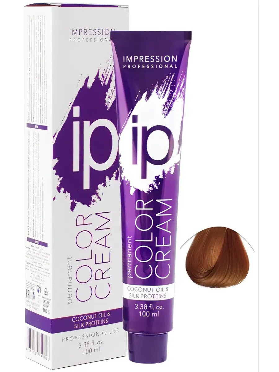 Стойкая крем - краска "Блонд медно - красный 7.45"