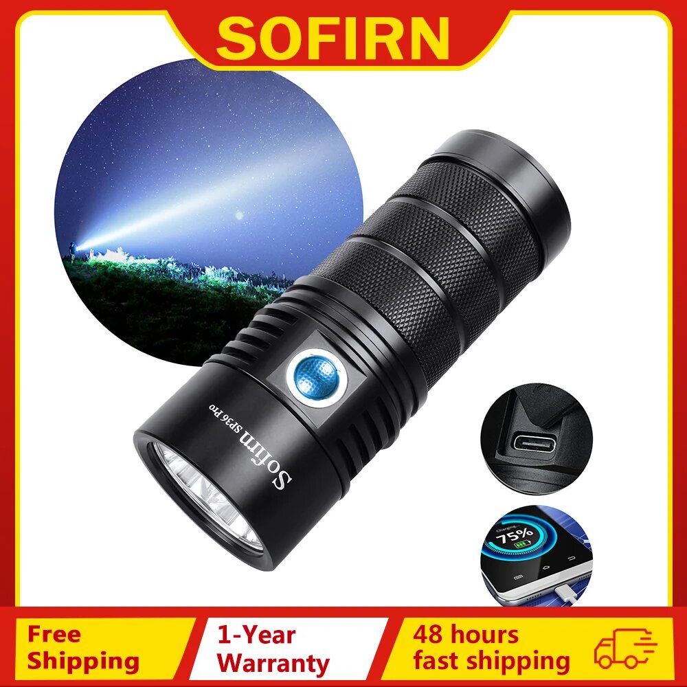 Sofirn SP36 Pro 8000 лм фонарик холодного белого света 5000-5300K