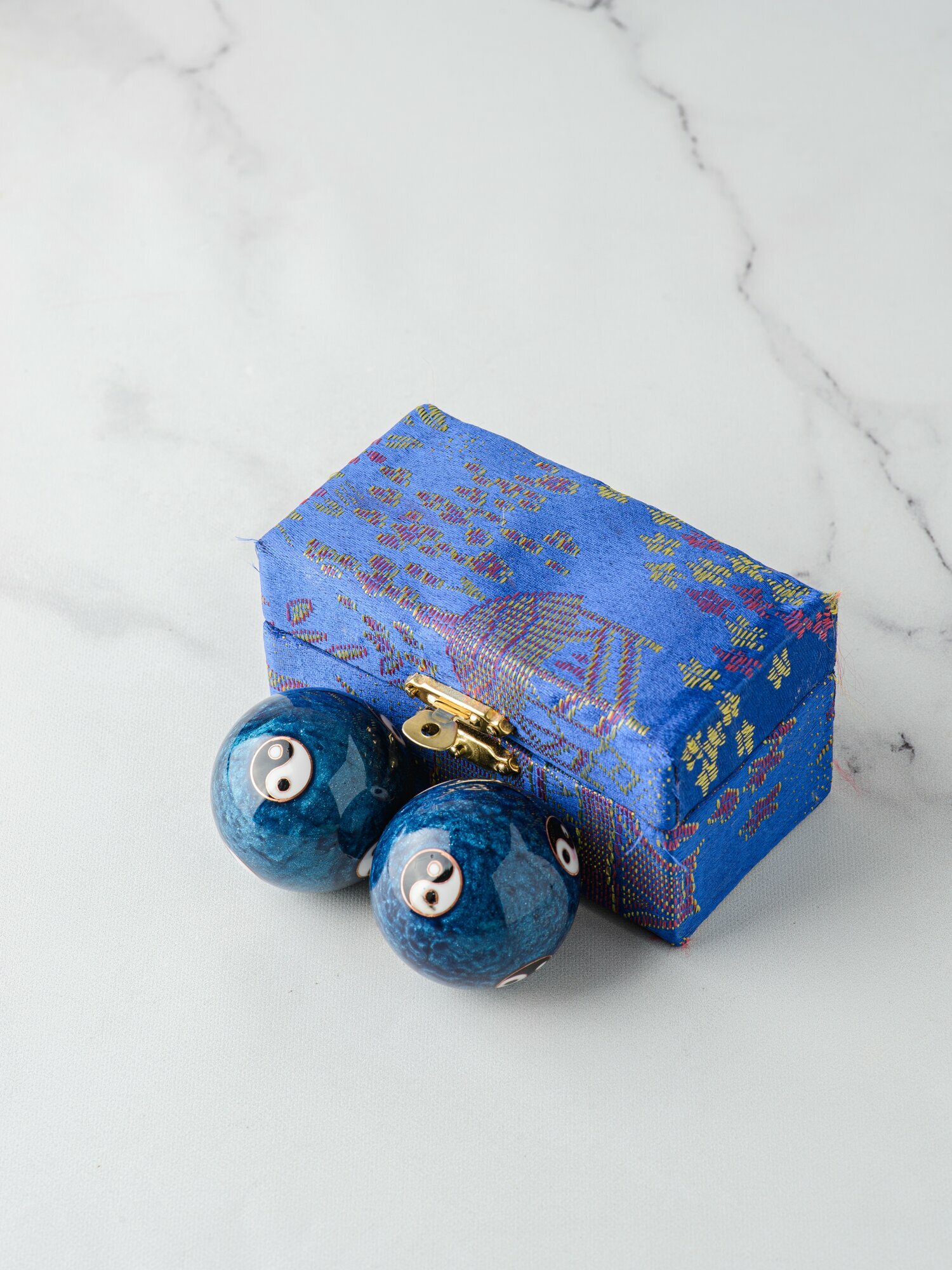 Шары здоровья массажные с музыкой Антистресс/Для рук музыкальные, 3,5см металл, тонированы перламутром (Oxan)