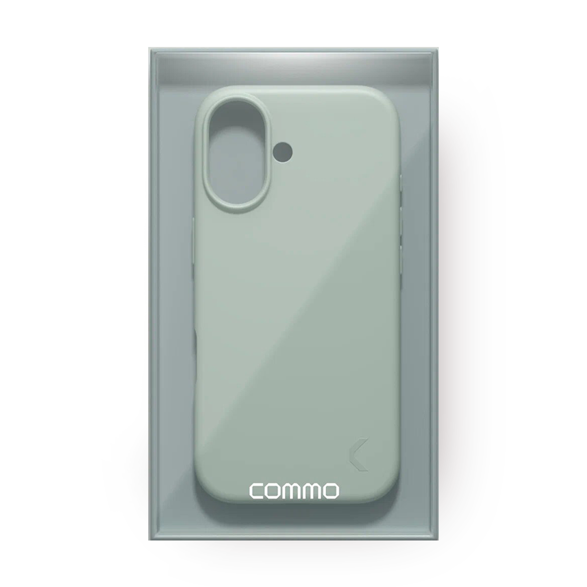 Стильный чехол Commo Shield для iPhone 17 в серозеленом цвете, поддерживающий премиум беспроводную зарядку