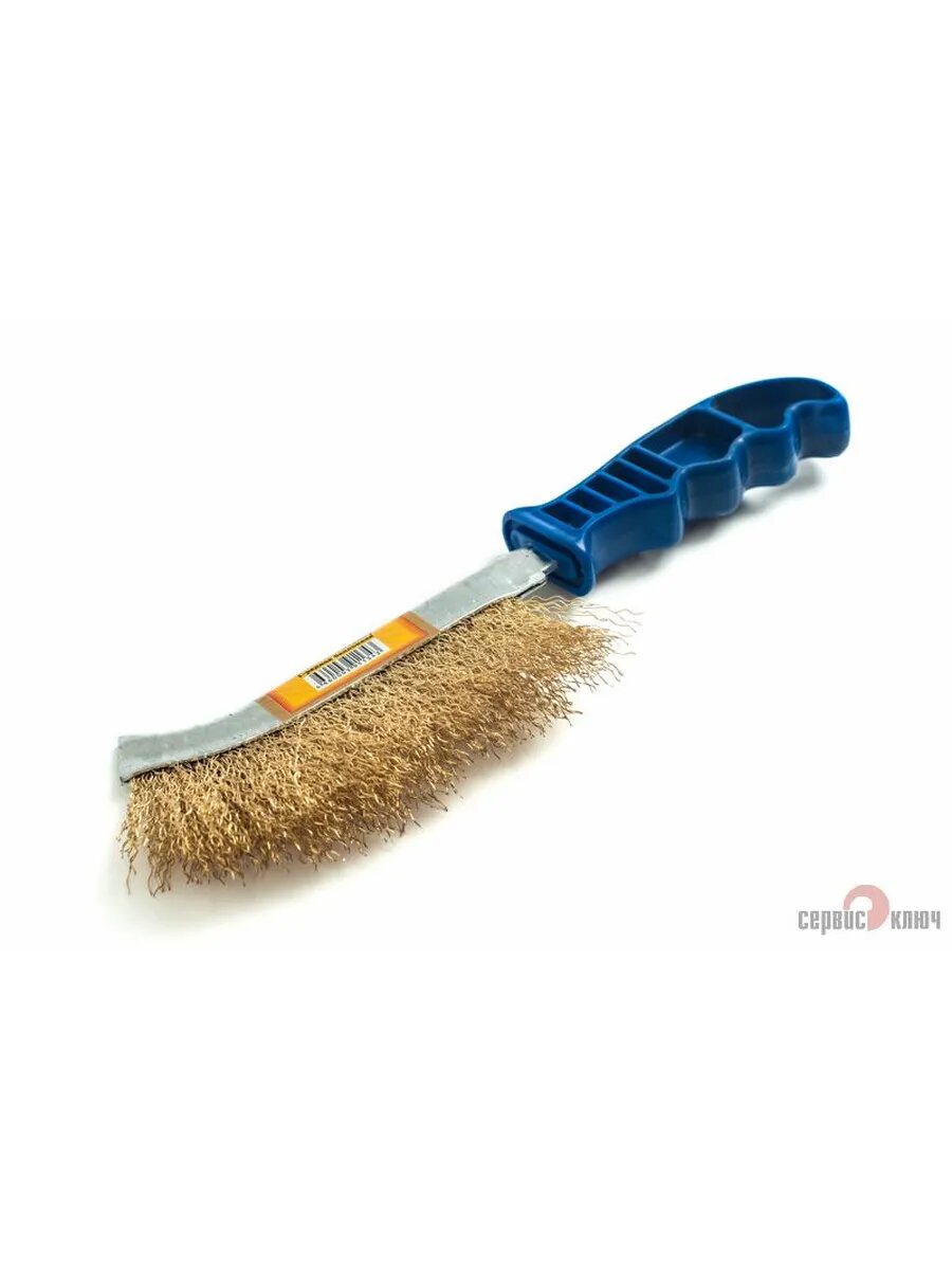 Щетка по металлу 1-рядная изогнутая ручка Сервис ключ 70616