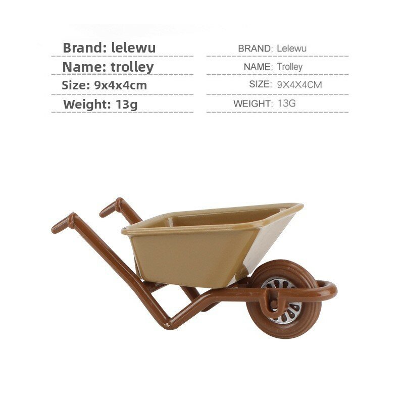 Симуляция дерево зерно куча фермерские инструменты овощи фрукты тележка модель украшение для детской игровой комнаты тележка
