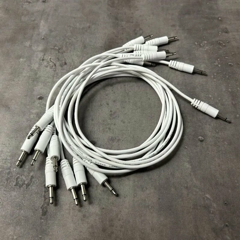 Набор патч-кабелей jack 3,5 мм моно 0,5м для Korg, Moog, Roland, Eurorack, модульных синтезаторов 6 шт.