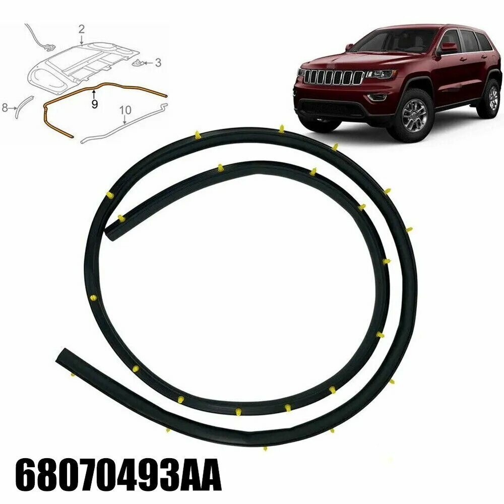 Уплотнитель капота для Jeep для Grand для Cherokee для Dodge для Durango 2011-2020 68070493AA
