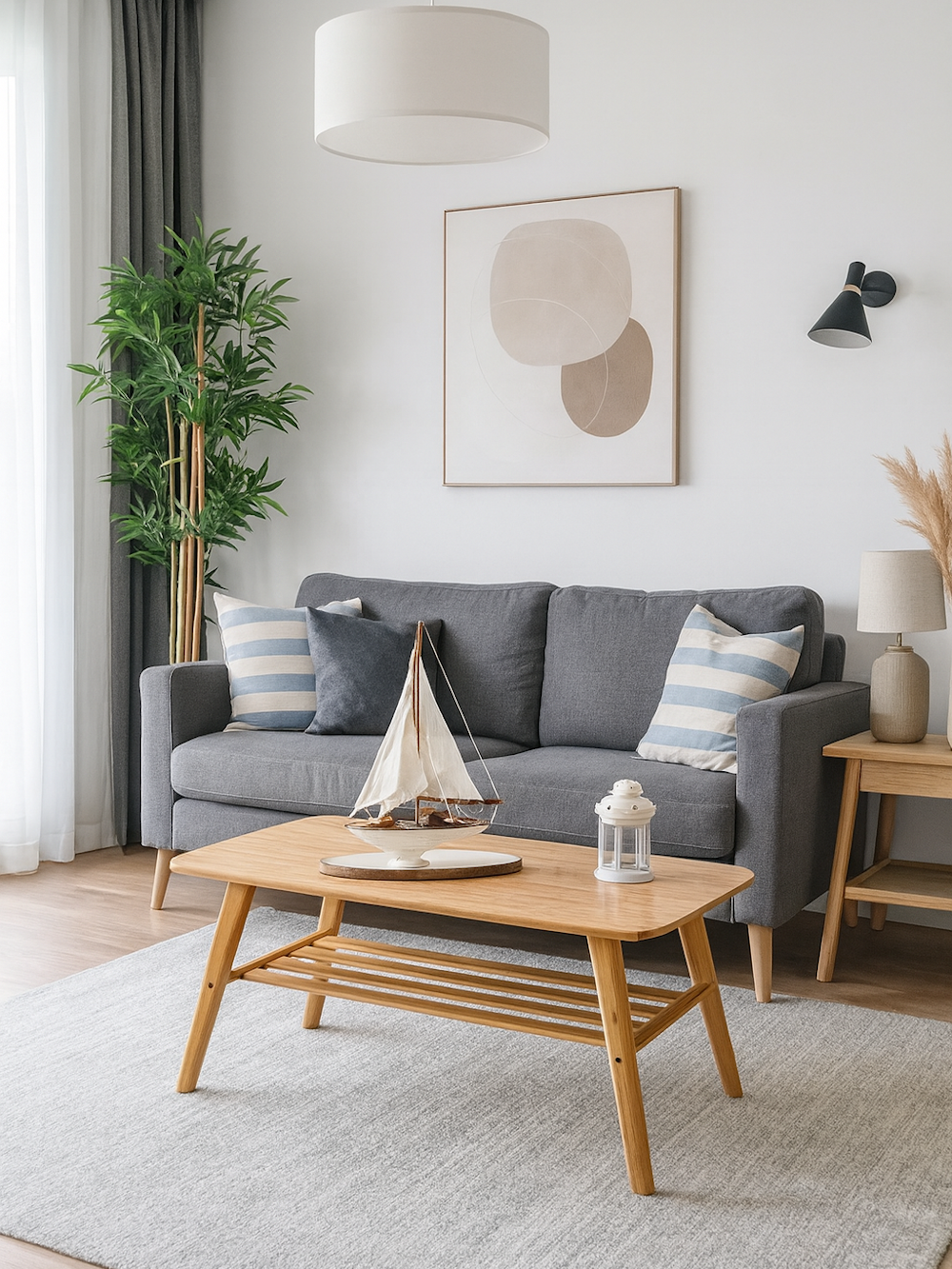 Журнальный столик Bambuchka, 100х50х45 см, натуральный бамбук