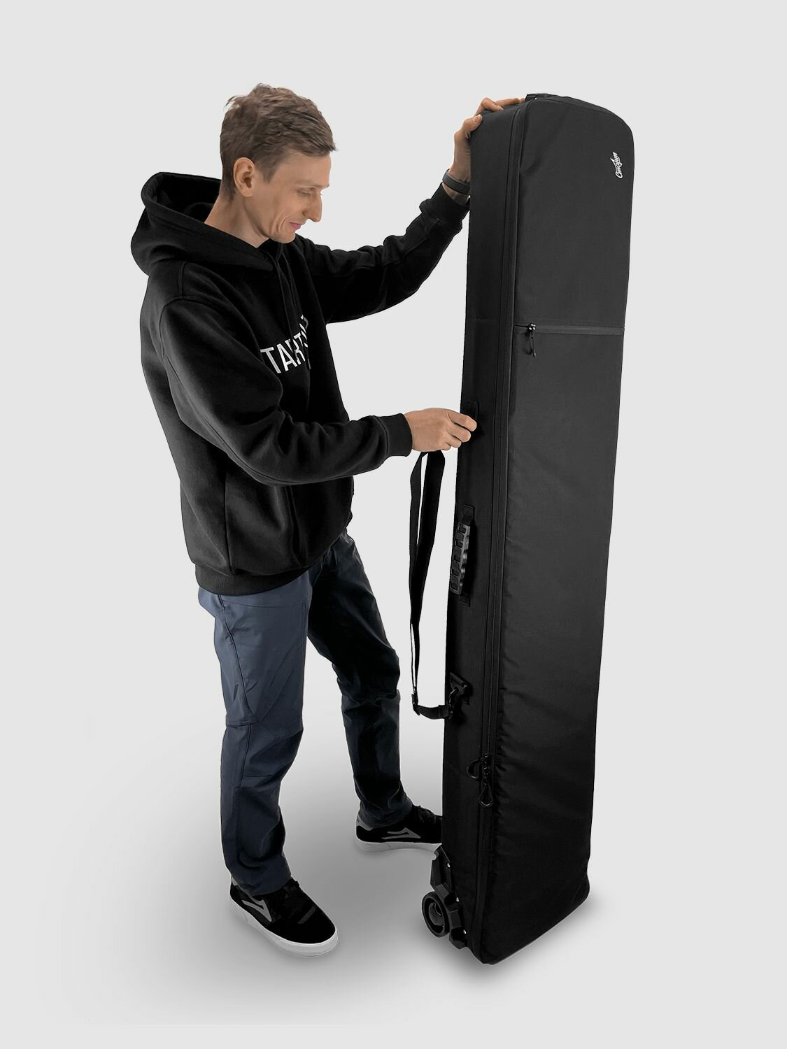 Чехол для горных лыж и сноуборда на колесах Старт Чегет 165 (черный)