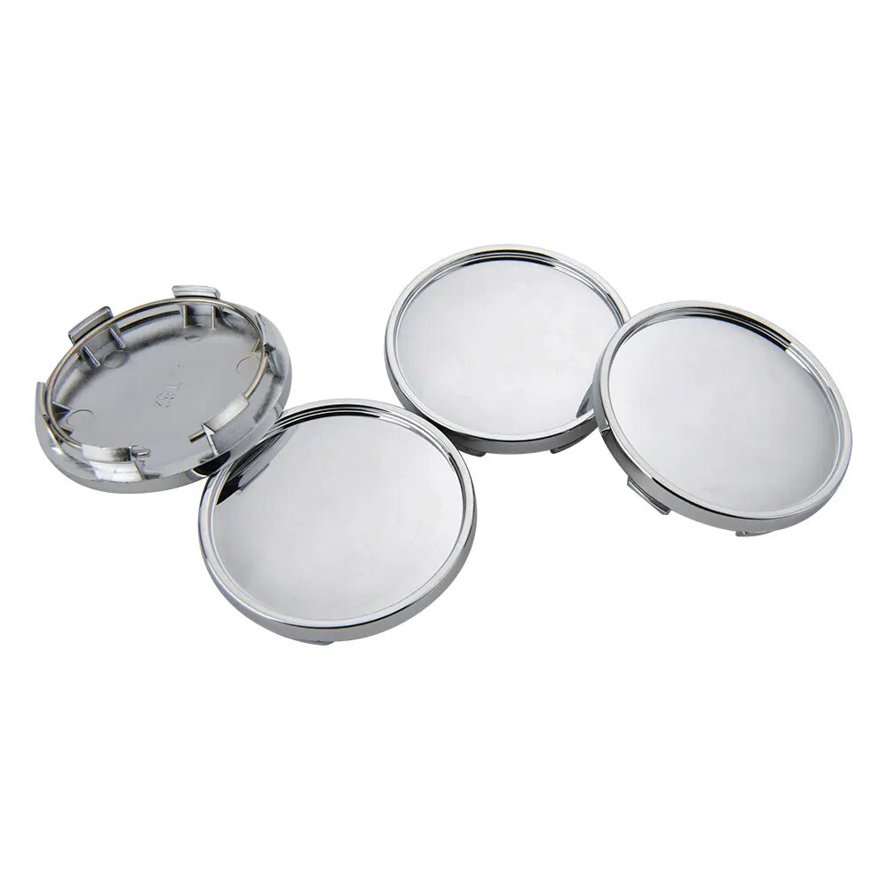 Колпачки на литые диски без логотипа Эмблема OD 68mm (clip 62mm), chrome blank cap