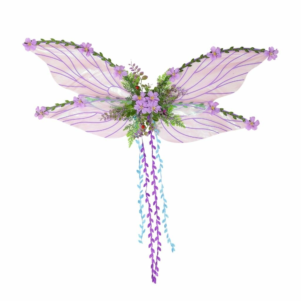 Гирлянда из крыльев Цикады для Феи-Эльфа, Украшающая Крылья Ангела-Фиолетовый-Крылья цикады