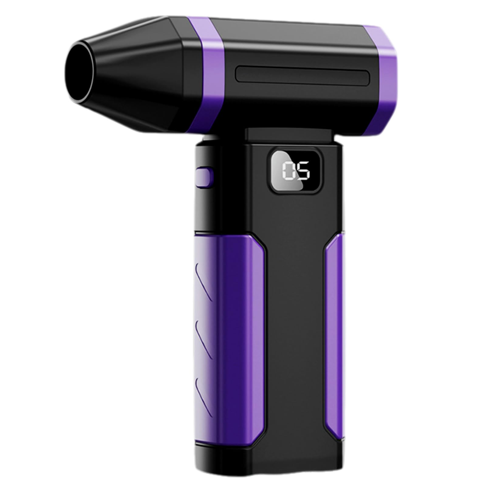 Очиститель воздуха с сверхмощным турбо вентилятором, ручным насосом 5 скоростей и пылесосом, батареей 6000mAh, ночным светом и съемным соплом для очистки ПК, охлаждения на улице и использования в барбершопе (черный)