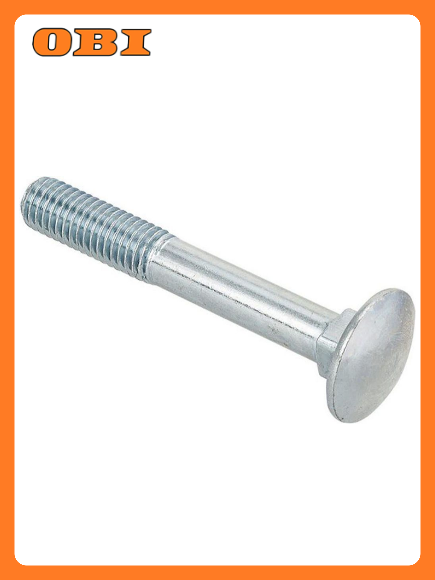 Болт мебельный ELEMENT, сталь, оцинкованный, полукруглый, с гайкой, 8 шт