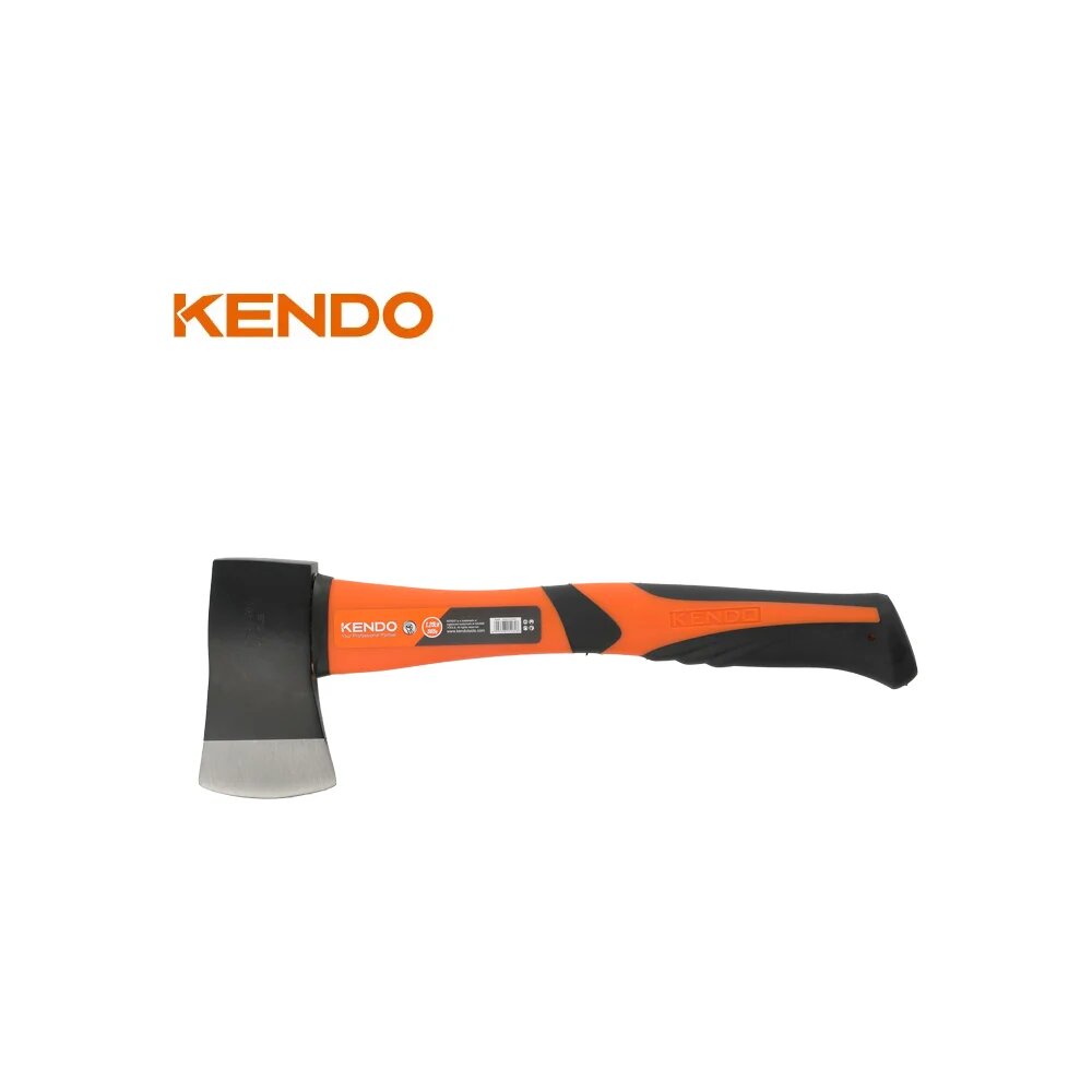 Топор c фиберглассовой ручкой KENDO 565 г 25462, сталь, плотницкий инструмент, кованая углеродистая сталь — фото 1