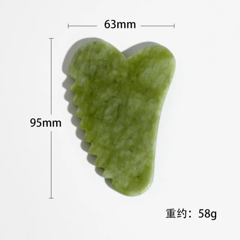 1 шт. натуральный нефритовый скребок для массажа, нефритовый камень гуаша для лица, шеи, лифтинга кожи, удаления морщин, ухода за красотой, массажные инструменты