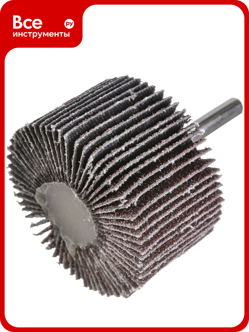 Круг, P, лепестковый (50x30x6 мм; P 80) для дрели MATRIX 74174, 50 х 30 х 6 мм, радиального шлифования внутренних и