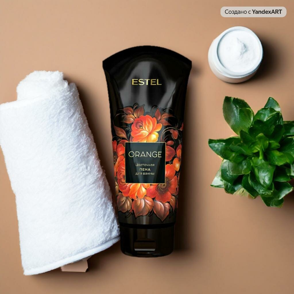 ESTEL Парфюмированная цветочная пена для ванны ESTEL ORANGE, 200 мл