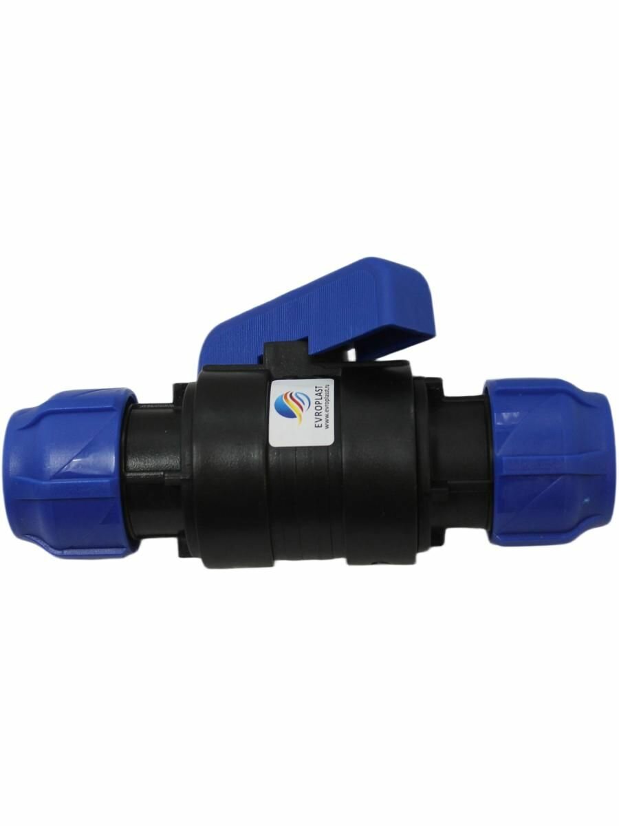 Кран шаровой 32мм ПНД компрессионный цанга цанга разборный 32х32