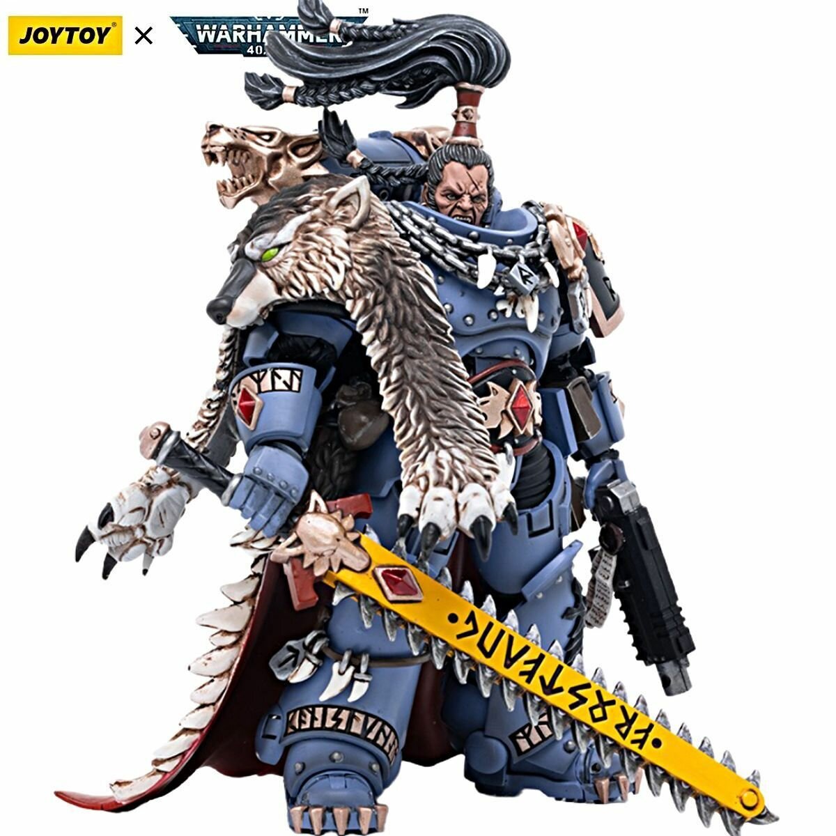 Подвижная фигурка JOYTOY 1/18 Warhammer 40K Космические волкиРагнар Блэкмен Подарочная модель