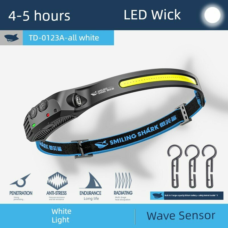 Налобный фонарь Smiling Shark 2025, новая модель, мощный свет, ультраяркий, перезаряжаемый, для активного отдыха,