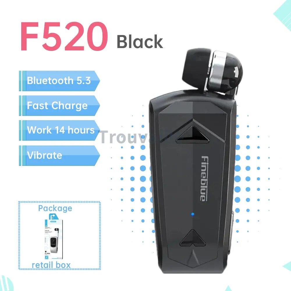 Беспроводные Bluetooth-наушники F920, наушники Lotus с клипсой, гарнитура, выдвижные наушники F520 F580 K55 K65