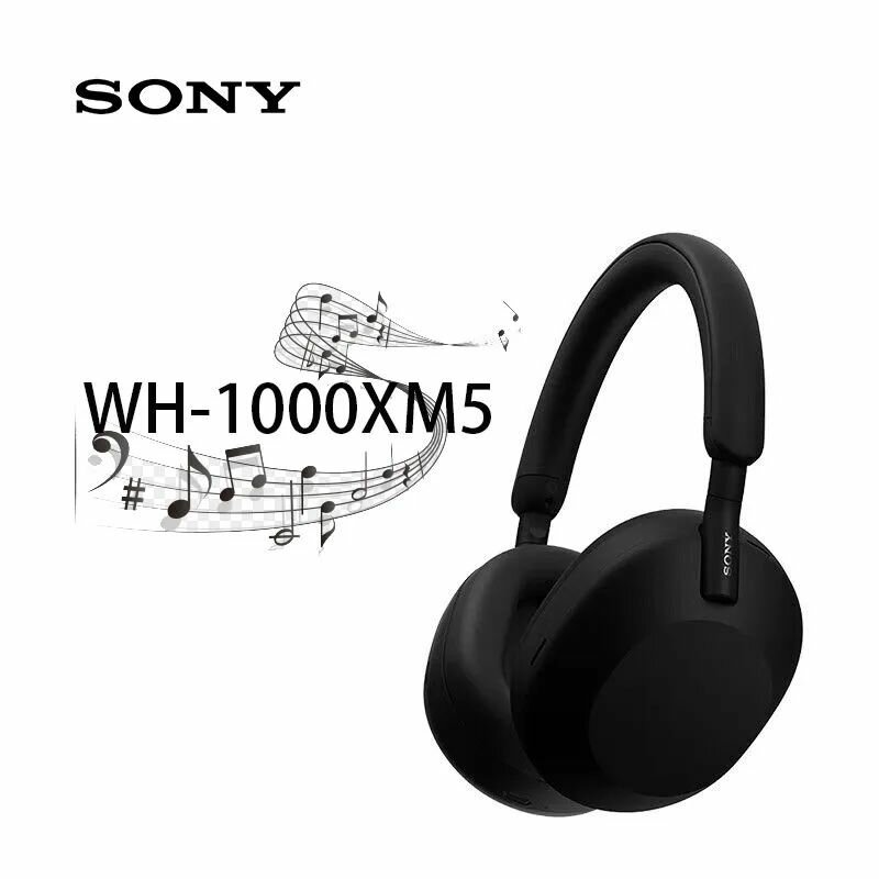Наушники беспроводные с микрофоном WF-1000XM5, Bluetooth, USB, черный матовый