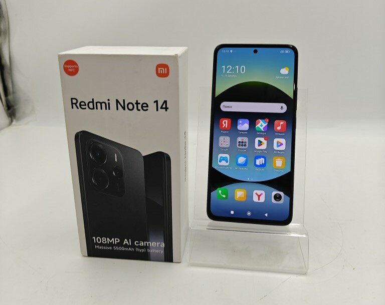 Смартфон Redmi Note 14 8/128 ГБ черный (Midnight Black), 120 Гц, камера 108 Мп, 5000 мАч, NFC, Android 14 (версия RU)