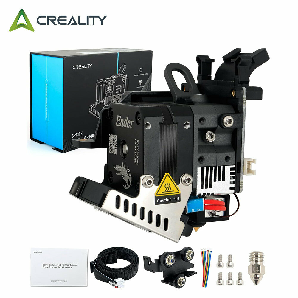 Официальный комплект экструдера Creality Sprite Pro, поддерживает печать при высокой температуре 300 °C, весь металлический прямой приводной экструдер для 3D-принтеров Ender 3/Ender 3 V2/Ender 3 Pro/Ender 3 MAX.