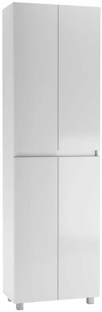 Шкаф-пенал для ванной Айсберг Норма DA1625PR 60 напольный, 60 см, белый, глянцевый, с дверками, из МДФ