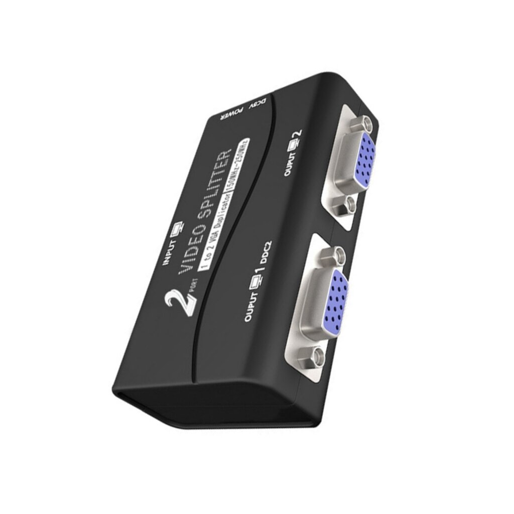 2-портовый видеораспределитель VGA, разветвитель VGA для мониторов ПК С поддержкой разъемов для многоэкранного просмотра с разрешением 1920x1440.