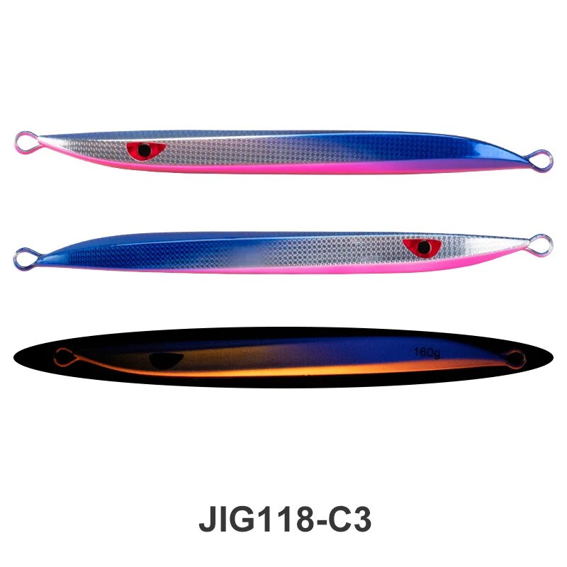 Металлическая приманка TEASER J118 CBONE-MB1 для морской рыбалки 120г/160г/180г