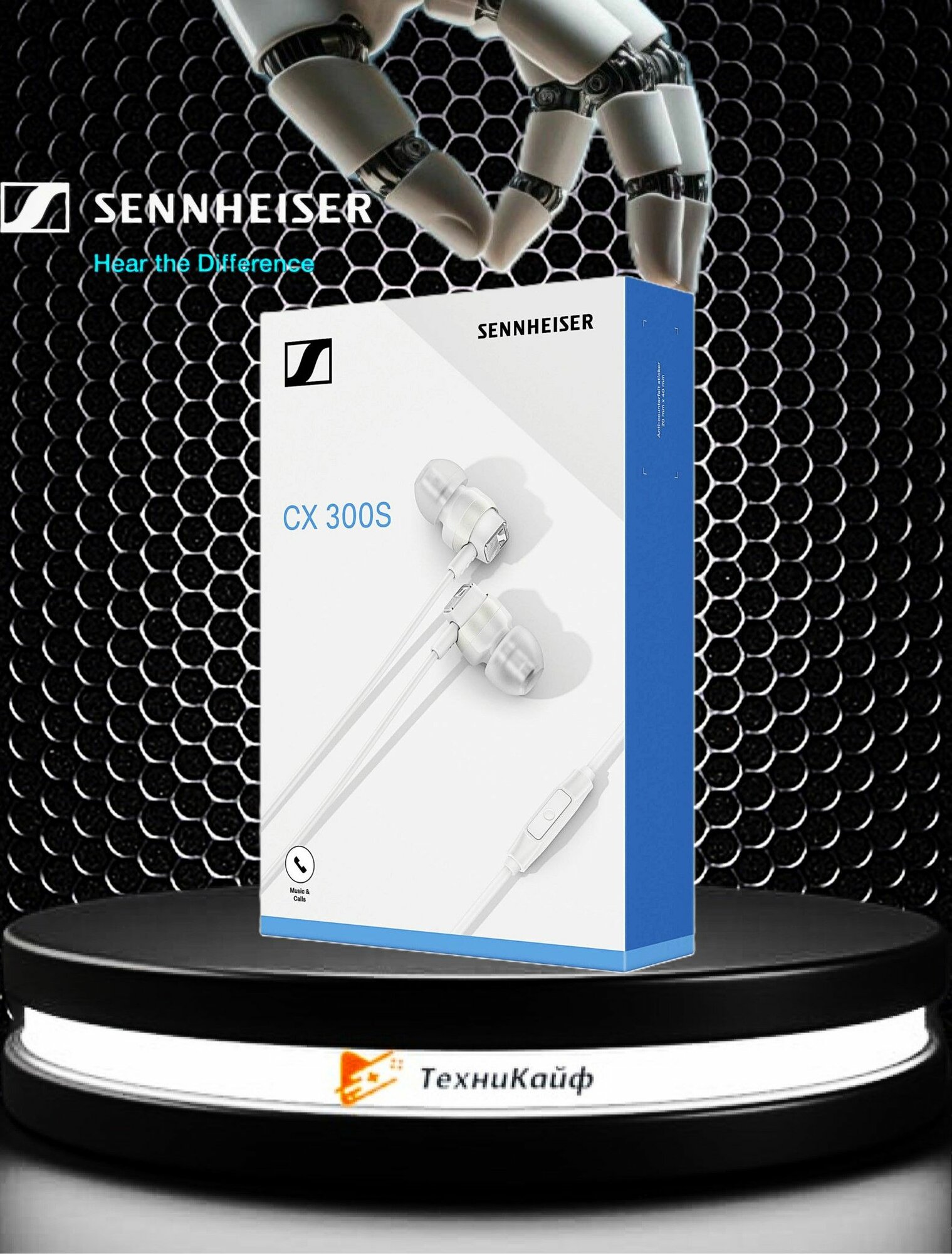 Sennheiser Наушники проводные с микрофоном, 3.5 мм, белый