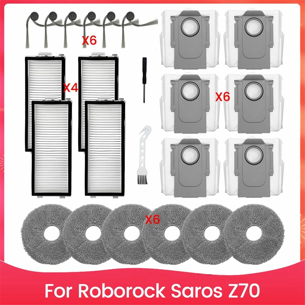 Запасные части для робота-пылесоса Roborock Saros Z70