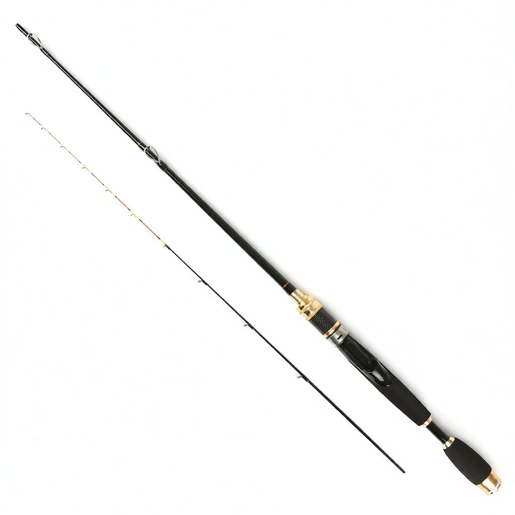 Ультralight Fishing Rod Raft Rod Fishing Pole Titanium Alloy Rod Tip Bridge Rod из углеродного волокна и титанового сплава, длина 1м/1.2м/1.35м/1.5м, диаметр головы 0.25мм, диаметр хвоста 2.65мм, количество секций 2, складная длина 60см/70см/83см/90см,