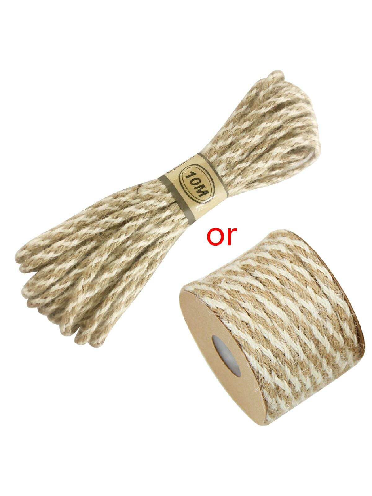 Плетеная пеньковая веревка смешанного цвета длиной 10 м