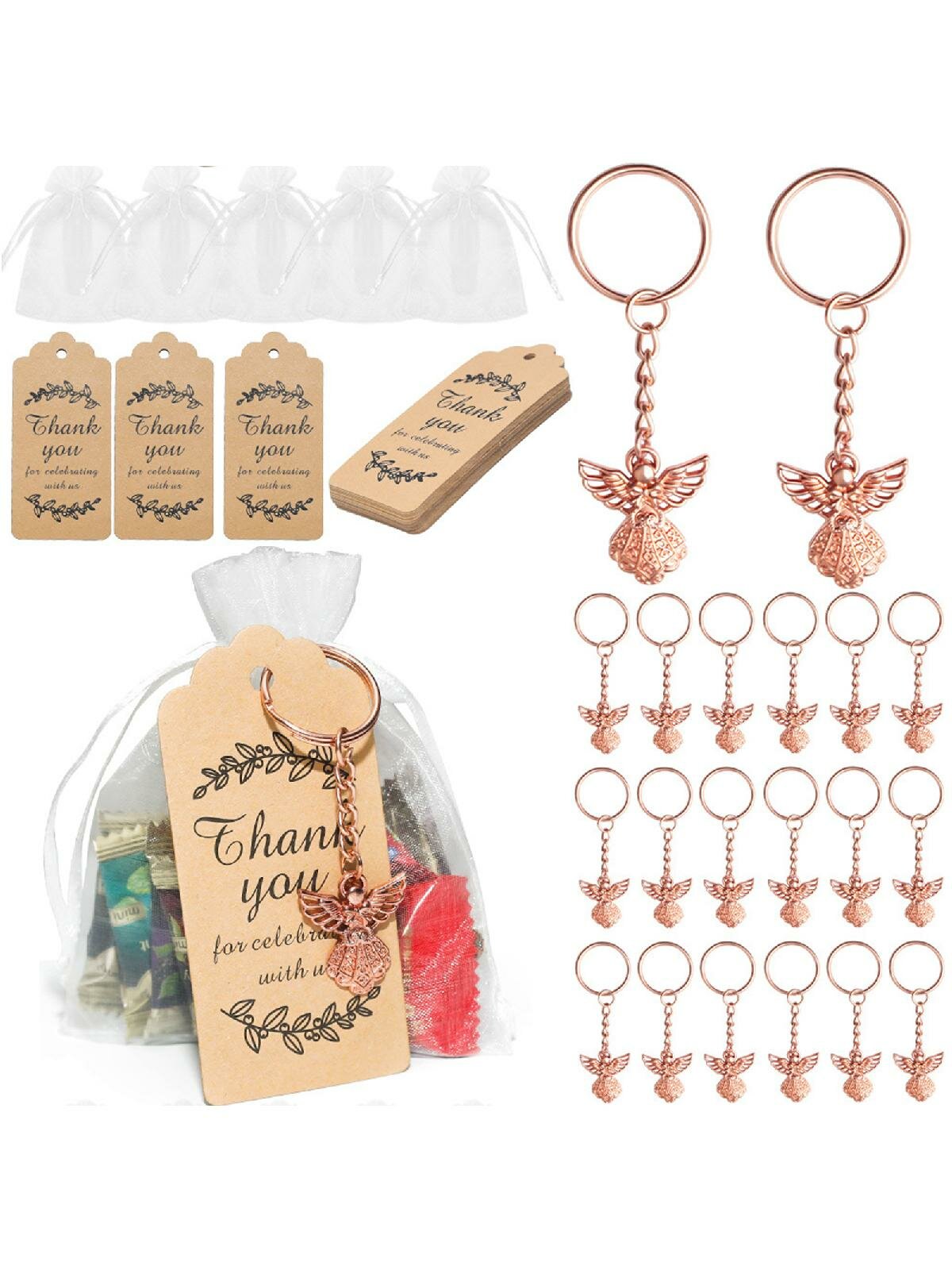 Набор из 30 брелоков, подарок для гостей на крестины, сувенир для вечеринки для друга