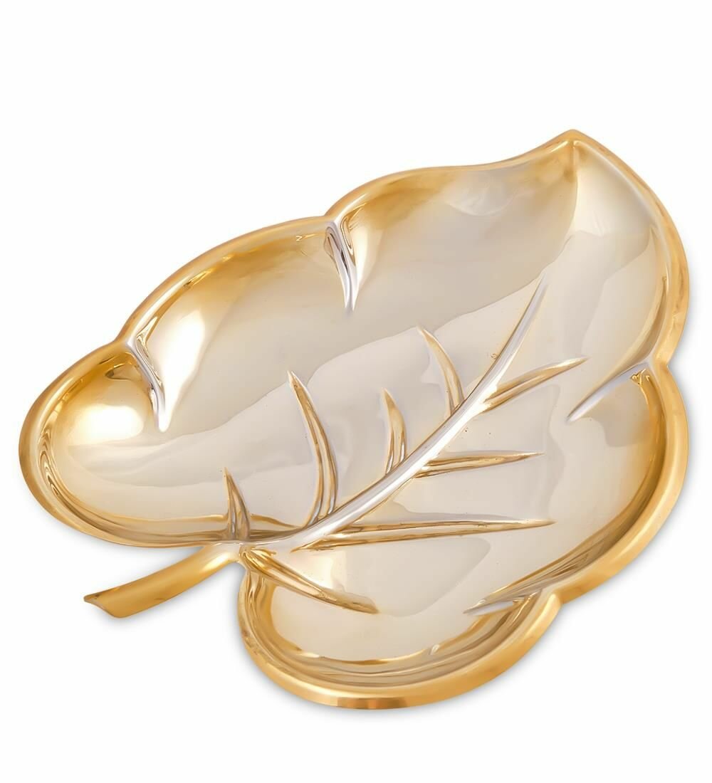 Тарелка Лист A12210 Crystal Temptations, Металл, кристалл