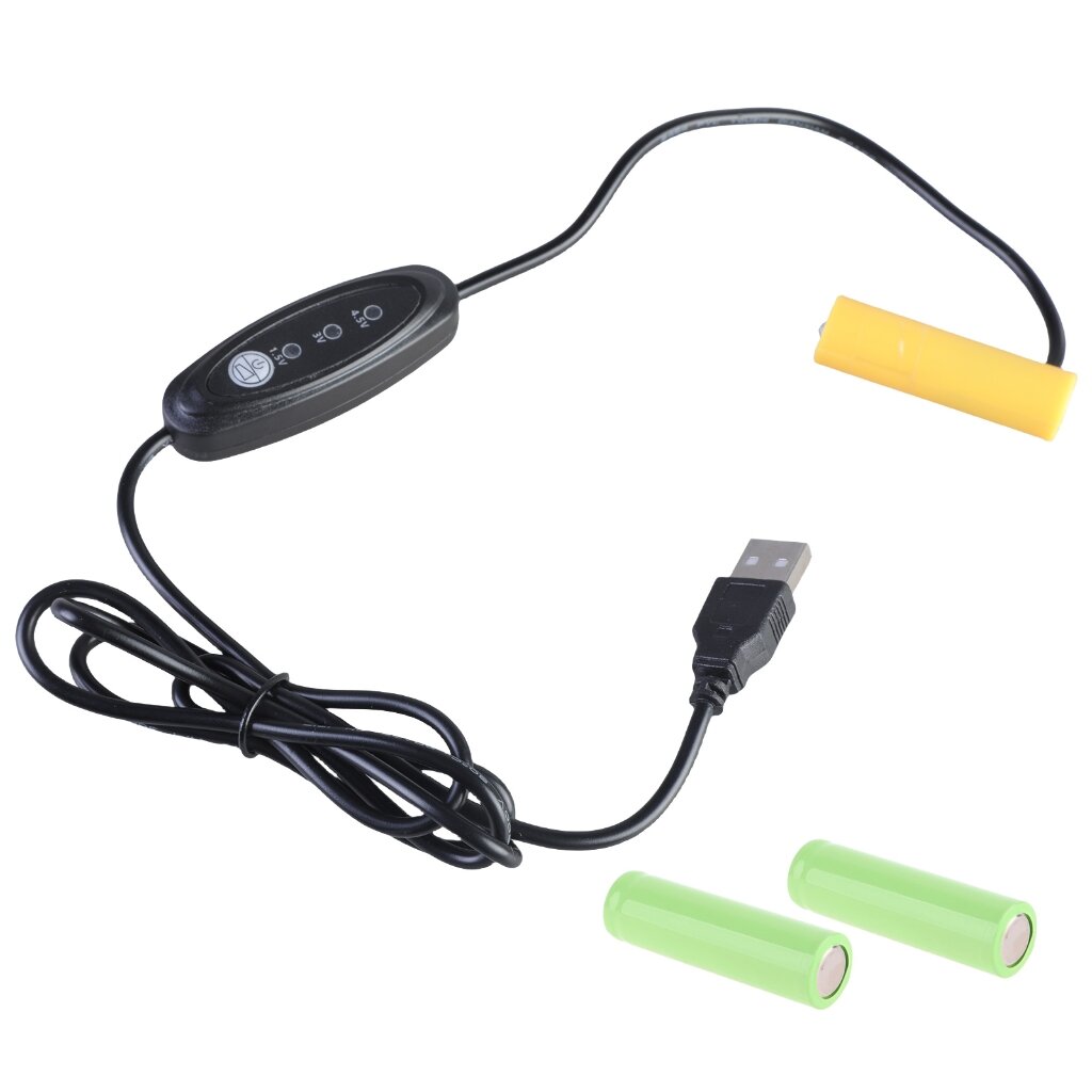 USB-адаптер питания вместо батареек AA 1,5 В 3 В 4,5 В