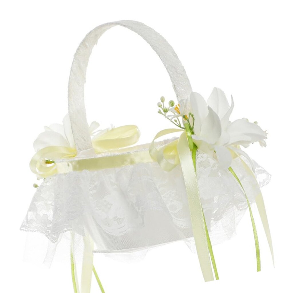 Кружевная корзинка для цветов девочки-цветочницы