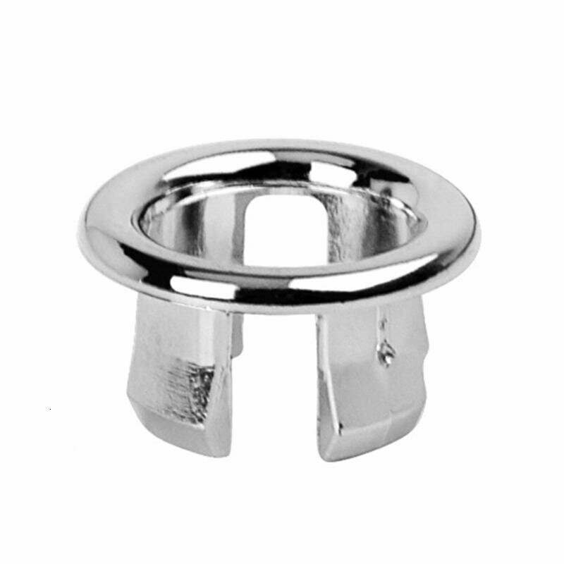 Набор из 4 заглушек для перелива раковины, хромированные пластиковые, полое кольцо